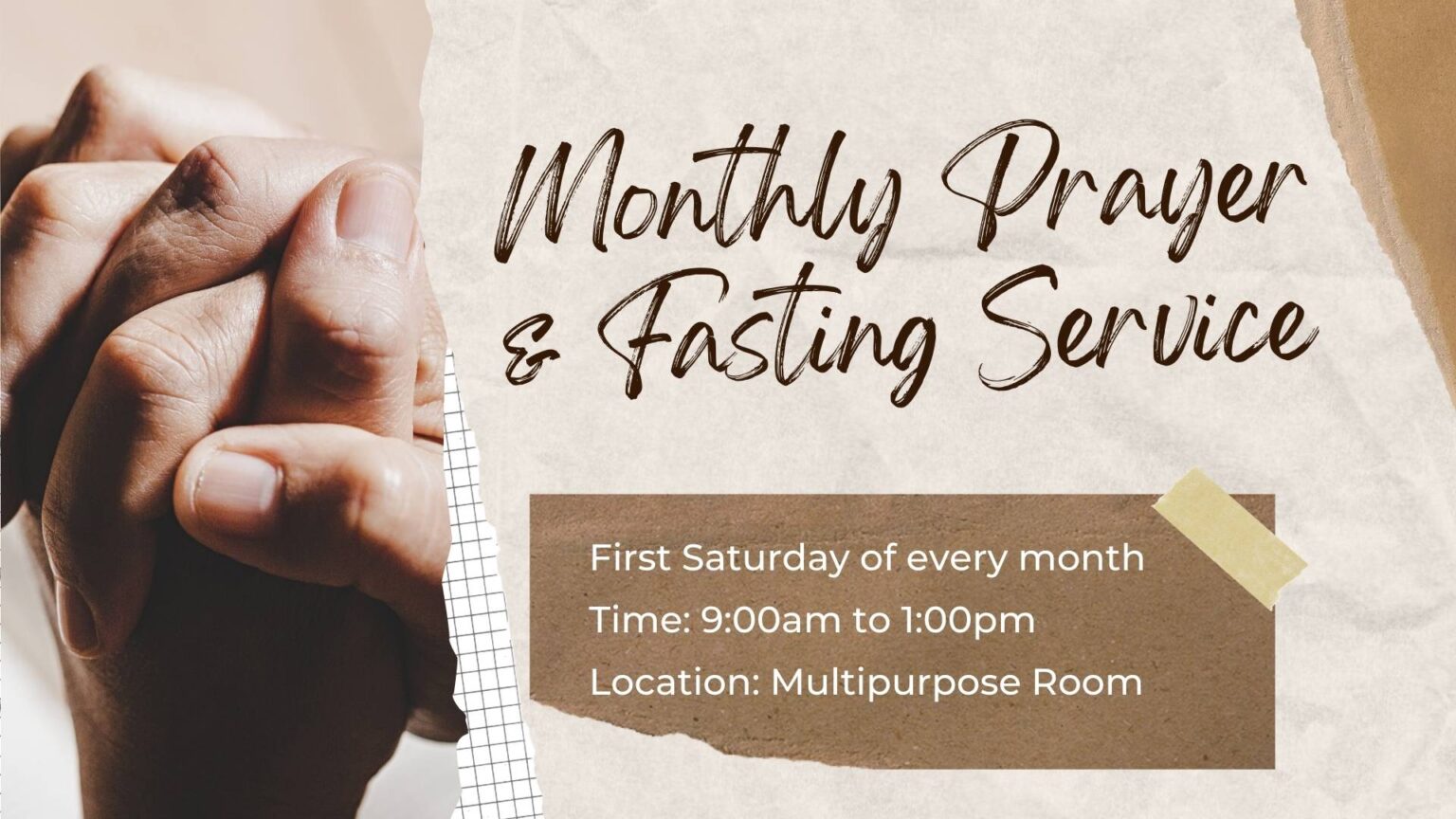 Monthly Prayer & Fasting Service – APC Ministries